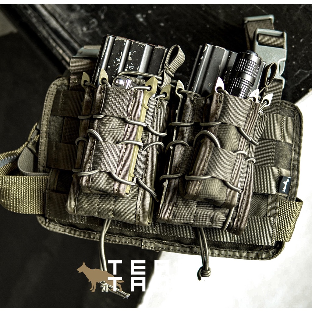 Team Tango Drop Leg Molle แผงสำหรับใส่ตรงต้นขาสำหรับติดตั้งอุปกรณ์ด้วย ...