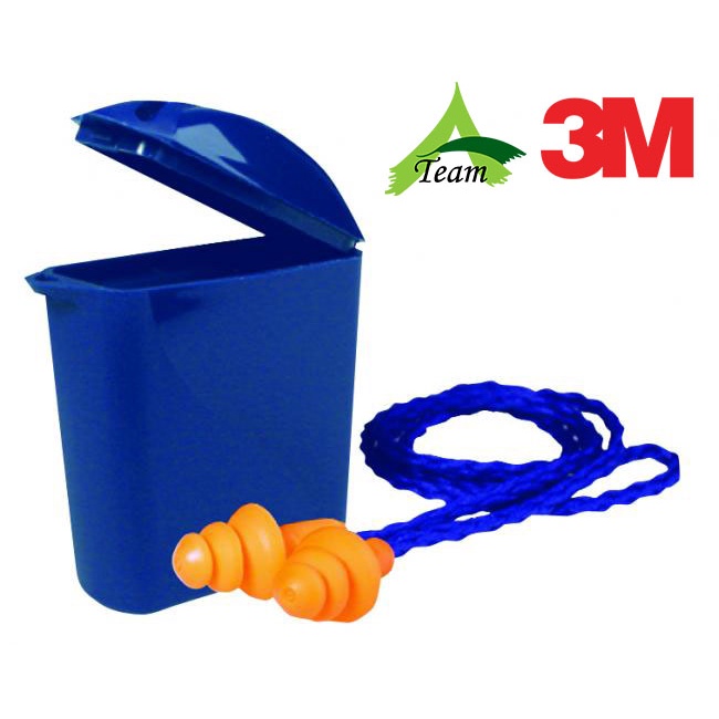 3M | 1271 ปลั๊กอุดหูลดเสียง มีสายคล้อง พร้อมกล่อง Corded Reusable ...