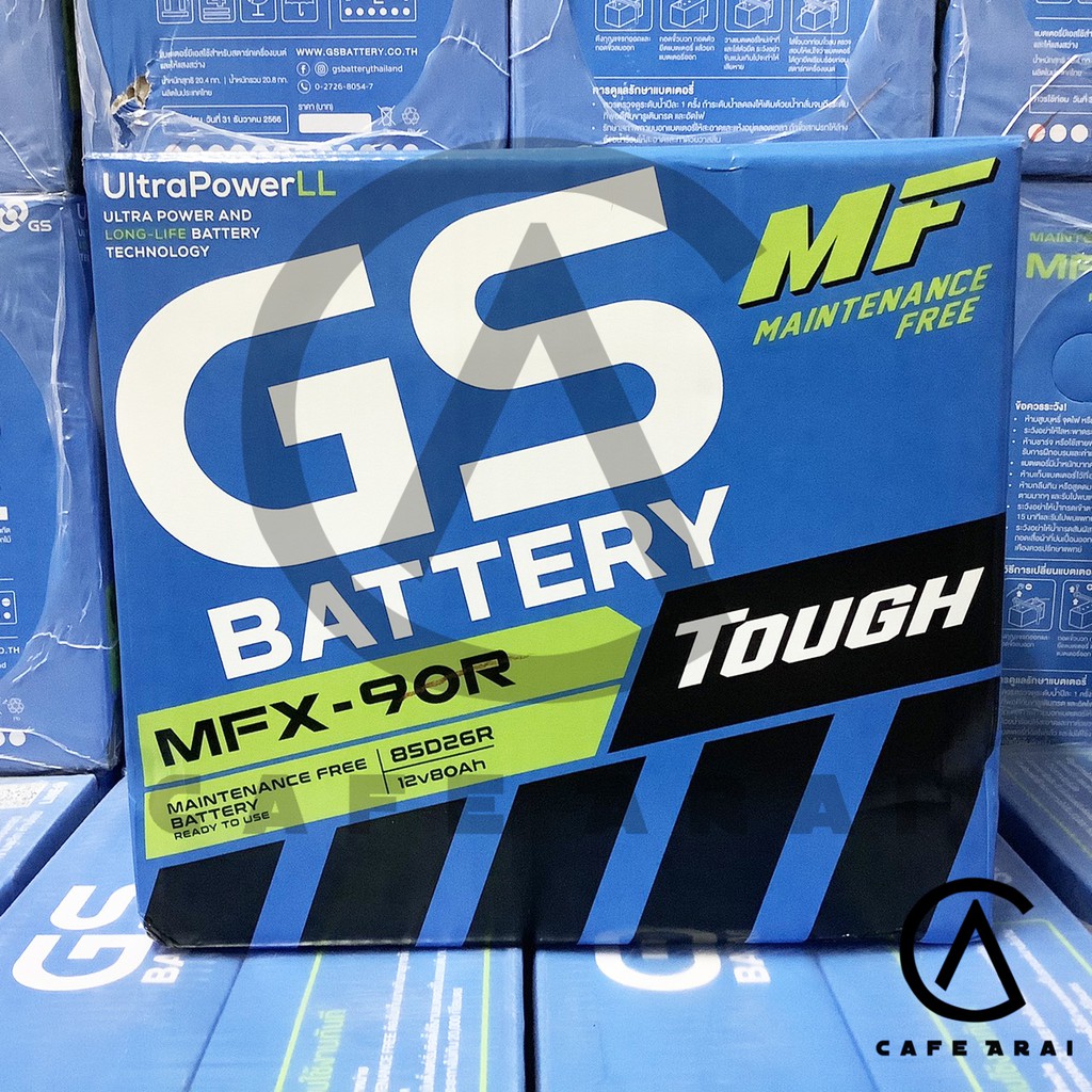 แบตเตอรี่รถยนต์ GS MFX 90L , MFX 90 R (แบตเตอรี่กึ่งน้ำกึ่งแห้ง) 80 ...