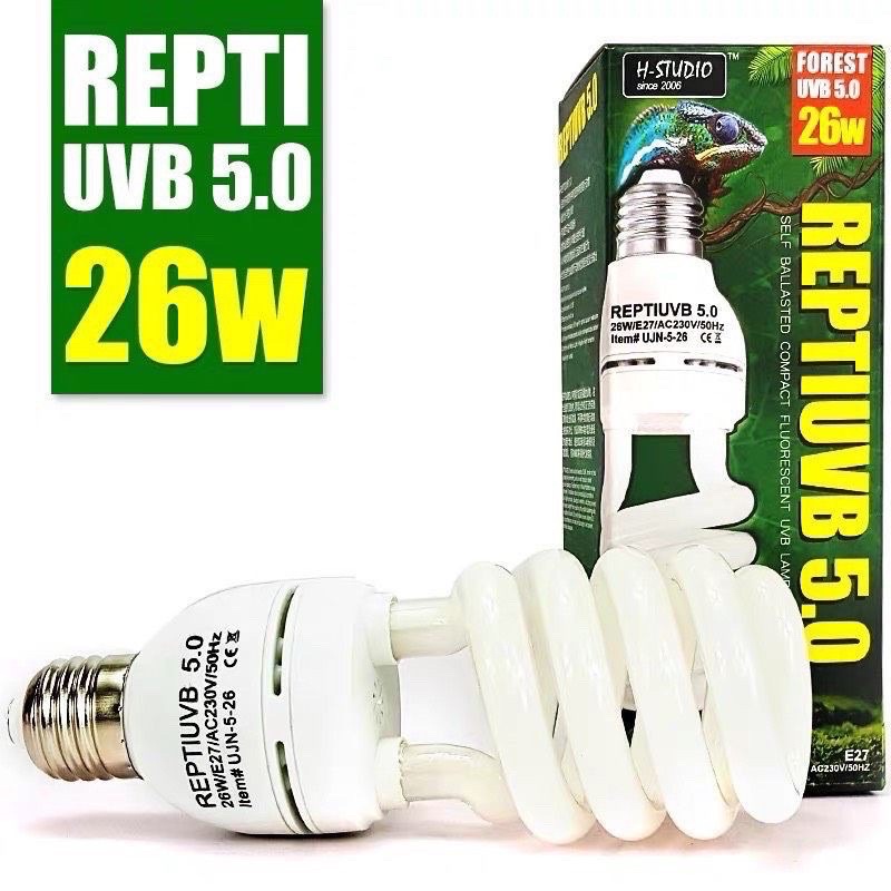 REBTI UVB 26W หลอดไฟ UVB 5.0 10.0 HO 26วัตต์ ความเข้มข้นของUVBสูง เท่าๆ ...