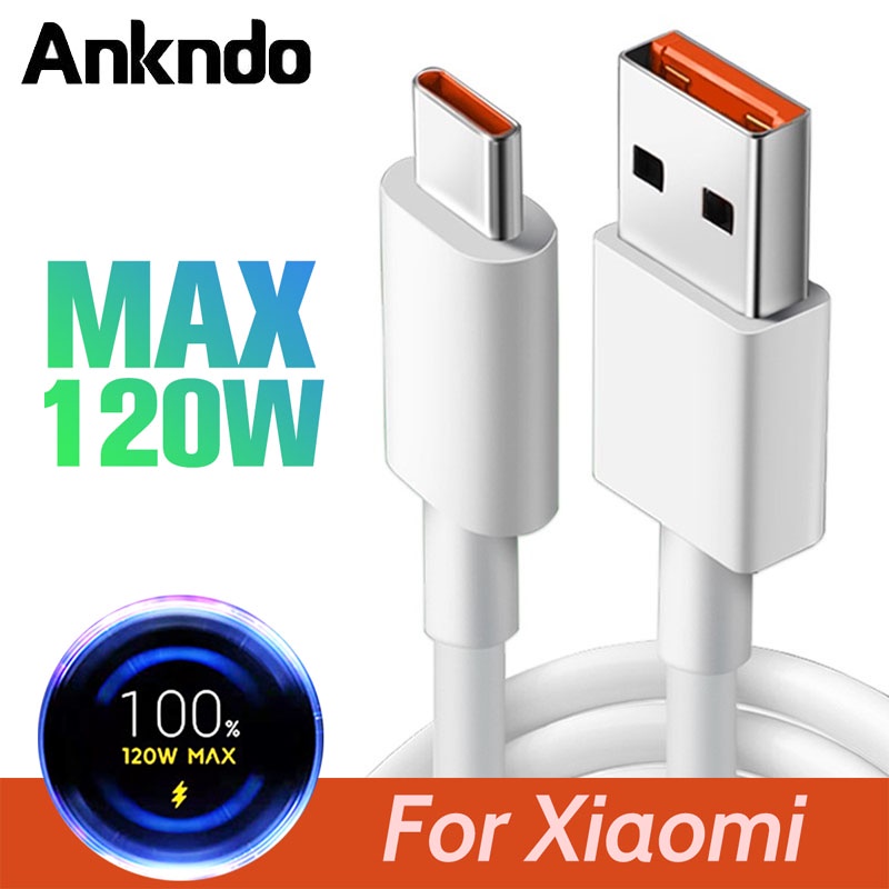 Xiaomi 6A 120W Type-C สายชาร์จข้อมูล ชาร์จเร็ว สําหรับ Mi11 MI10 Mi9 MIX3 Redmi K50 K40 Pro K20 ...