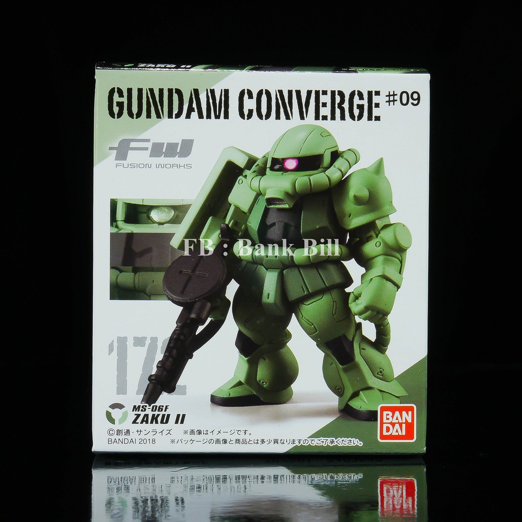 กันดั้ม ฺBandai Candy Toy FW Gundam Converge #09 No.172 MS-06F Zaku II | Shopee Thailand
