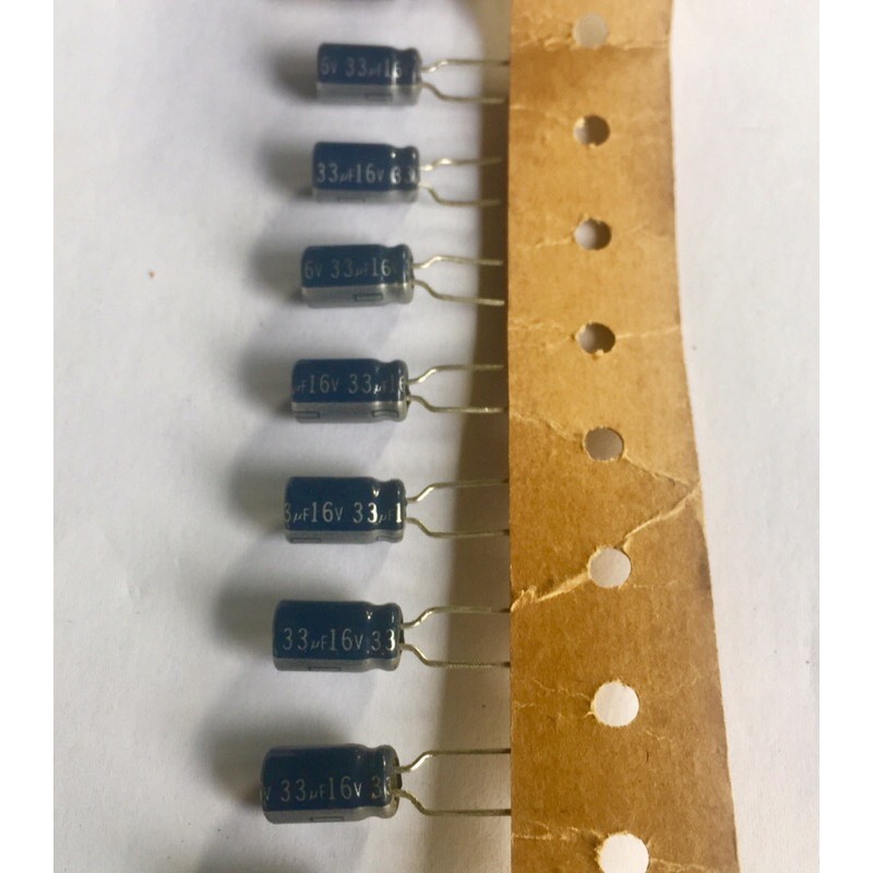 20ตัว 33UF 16V 105’c ขนาด7x11 mm. คาปาซิเตอร์ Capacitor ตัวเก็บประจุ ...
