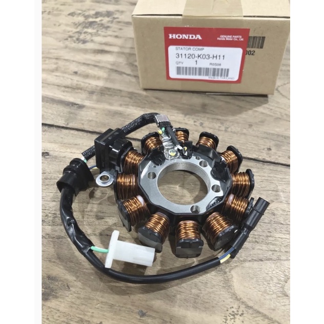 มัดไฟ ขดลวดสเตเตอร์ 31120-k03-h11เวฟ110iปี 2014-2018 (สตาร์ทมือ ...