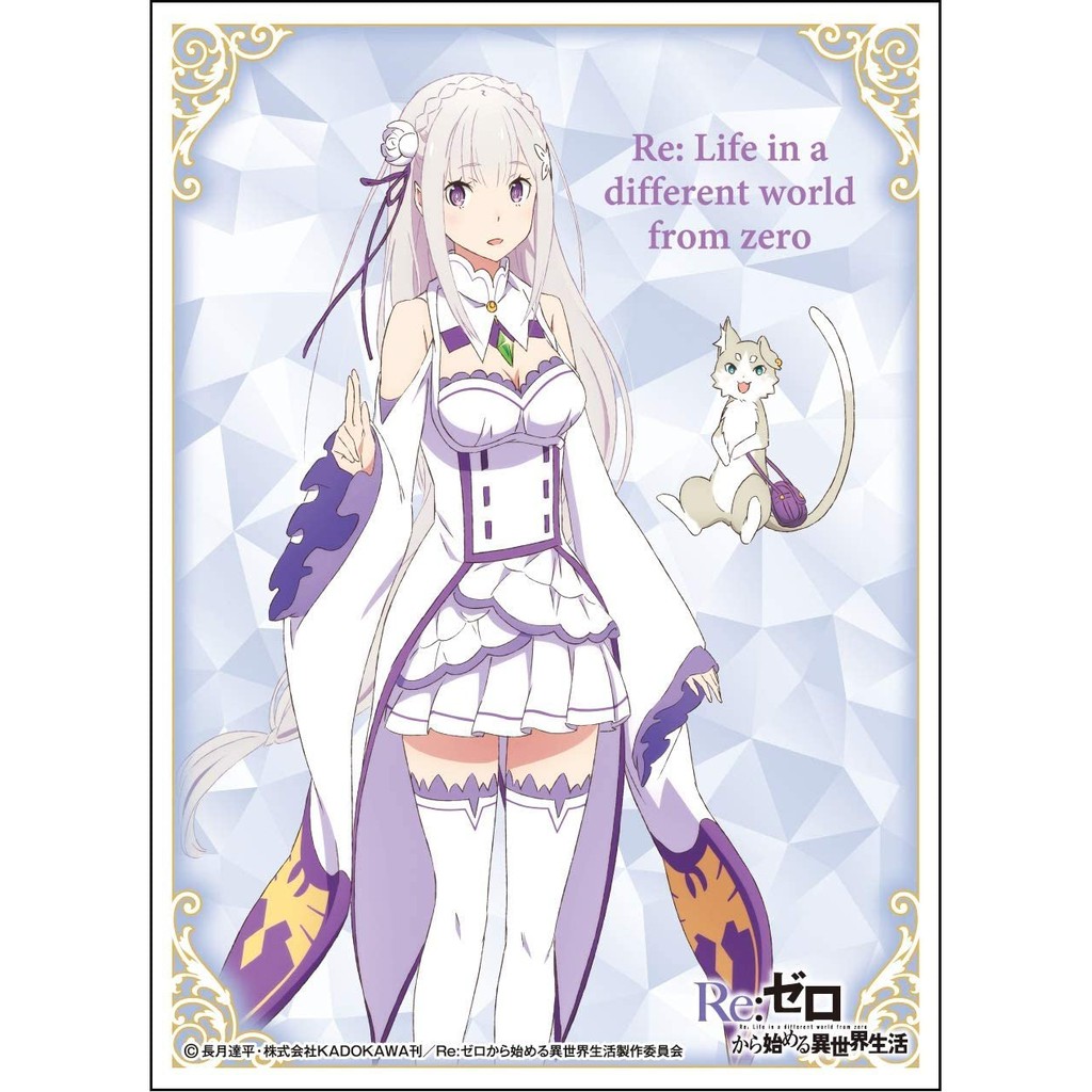 Character Sleeve Re:ZERO -Starting Life in Another World- Emilia & Puck ...