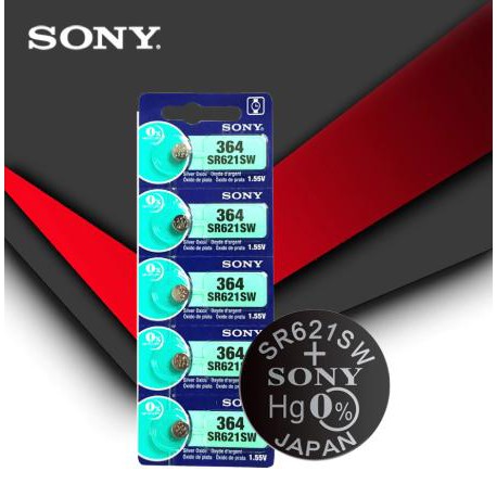 SR621SW ถ่านกระดุม Sony รุ่น SR621SW V364 SR60 SR621 AG1 1.55V (1 แผง ...
