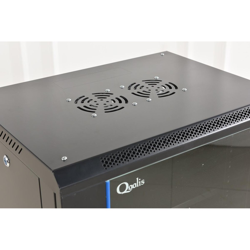 Qoolis 9U มีพัดลม 2 ตัว และ ถาด PNTH ตู้แร็ค Wall Rack 19 9u (Wall ...