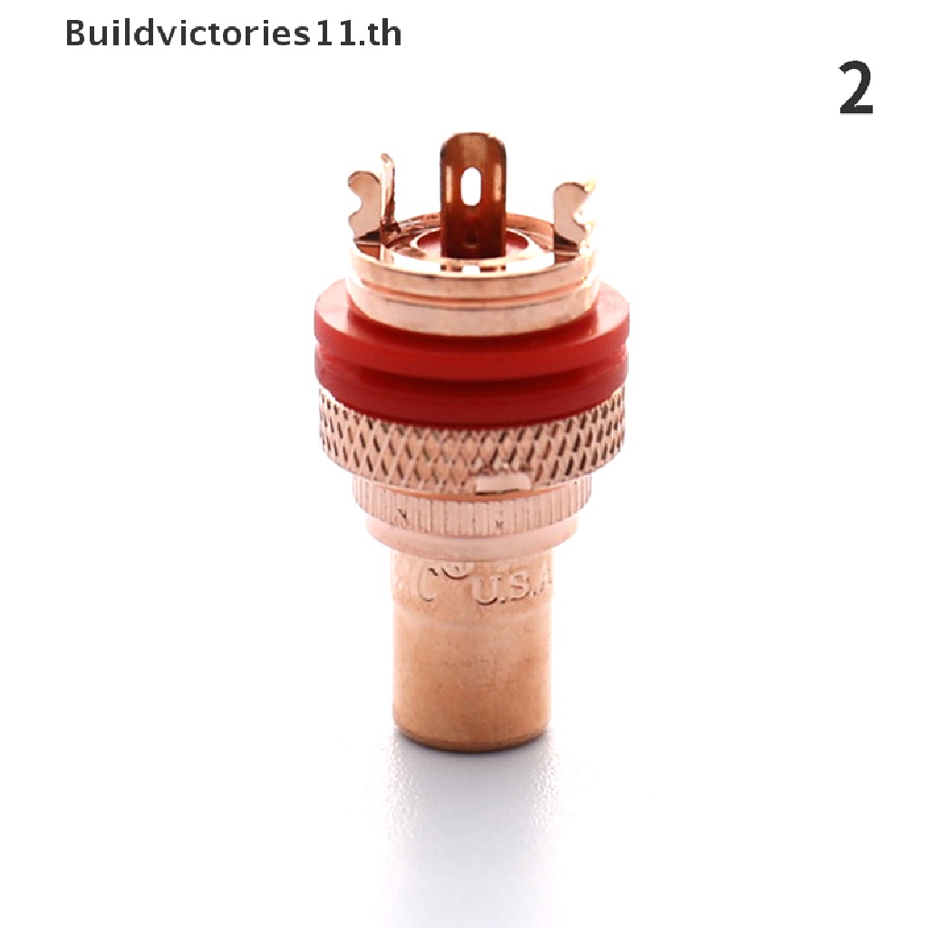 【Buildvictories11】ซ็อกเก็ตแจ็คเชื่อมต่อเสียง วิดีโอ ทองแดง CMC RCA ตัวเมีย AV 2 ชิ้น 1 คู่ ...