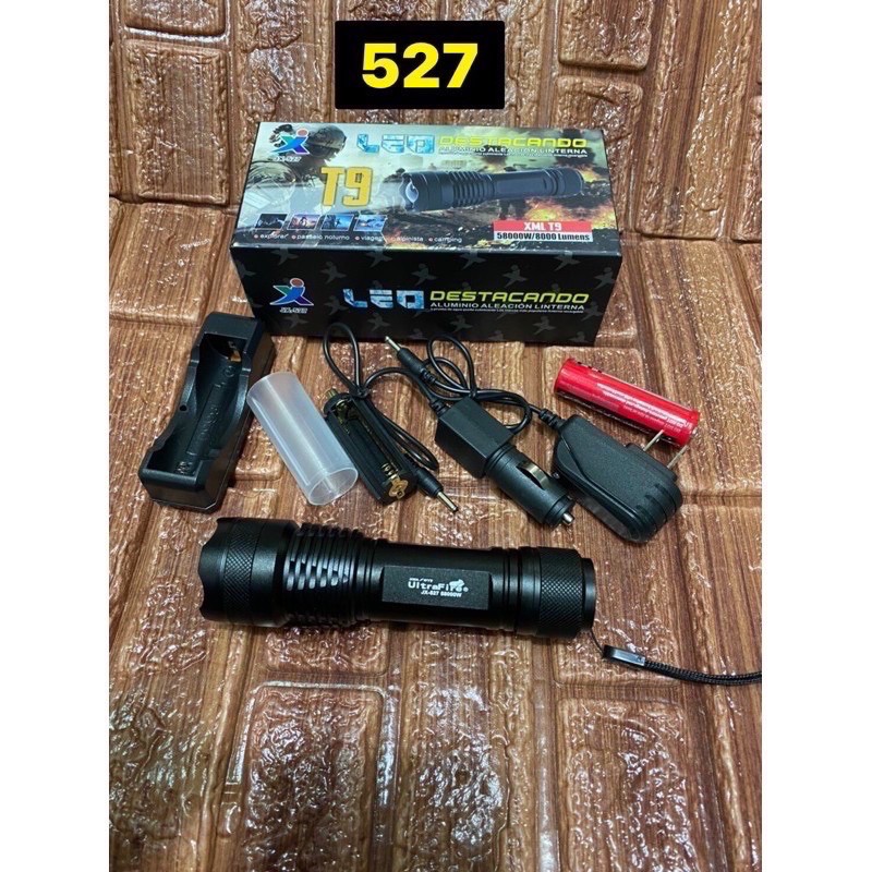 ไฟฉาย T9 (JY-8892 JX-8892)ชาร์จ USB(แถมถ่านชาร์จ1ก้อน) ไฟฉายแรงสูง ไฟฉายเดินป่า ไฟฉาย XML-T9 LED ...