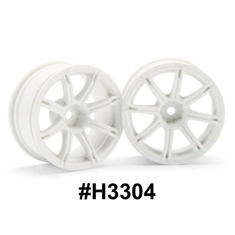 HPI 3304 WORK EMOTION XC8 WHEELS 26mm WHITE (6mm OFFSET) | Shopee Thailand