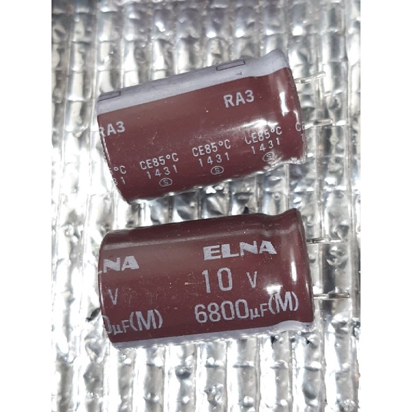 Elna RA3 6800uf 10v (ตัดขา) capacitor ตัวเก็บประจุ คาปาซิเตอร์ เกรด ...