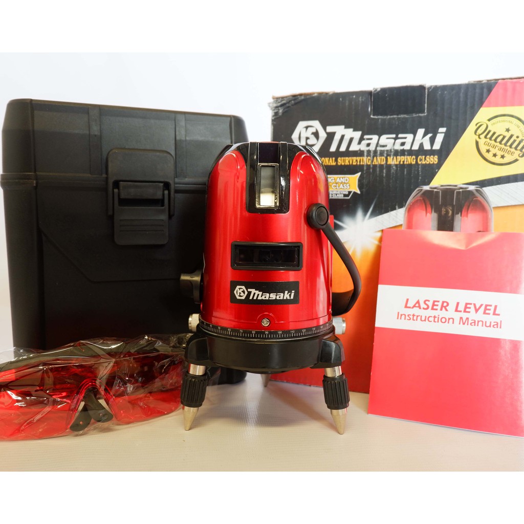 เครื่องวัดระดับเลเซอร์ 5 เส้น รุ่น MK-5L (แสงสีแดง) | Shopee Thailand