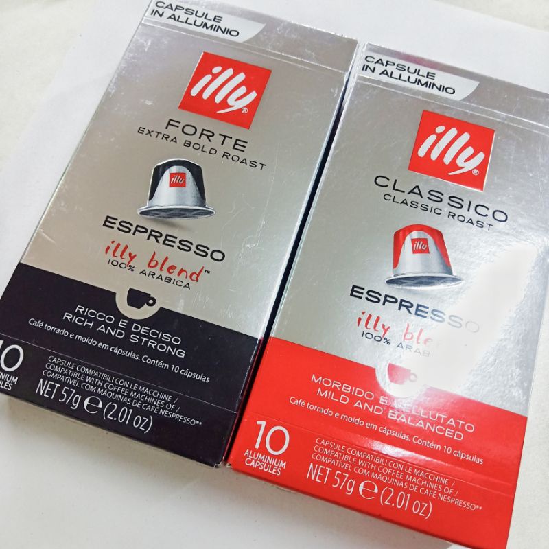 กาแฟแคปซูล อิลลี่ 1 กล่อง 10 แคปซูล illy coffee capsules blend Espresso Arabica 10 Nespresso ...