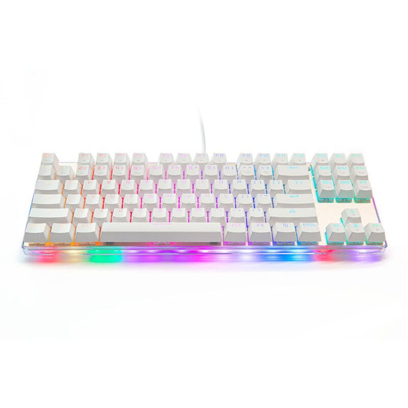 KEYBOARD USB KEYBOARD MINI,White color Mechanical Keyboard with RGB ...