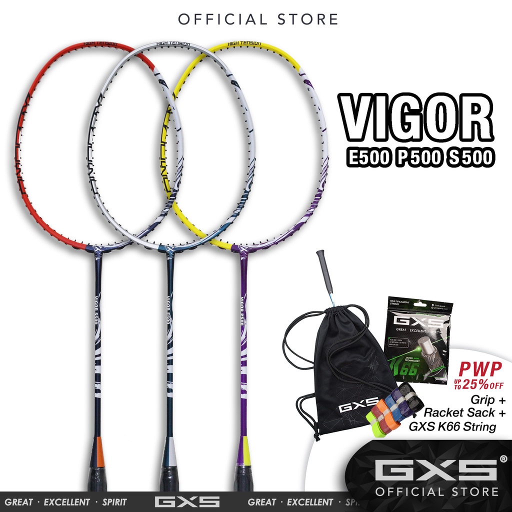 Gxs VIGOR Series ไม้แบดมินตันแร็กเก็ต Lumos | Shopee Thailand
