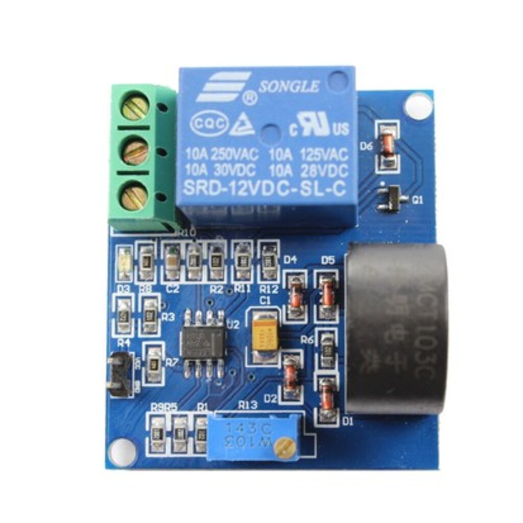 5A Over-Current Detection Sensor Module AC Current Detector with 12V ...