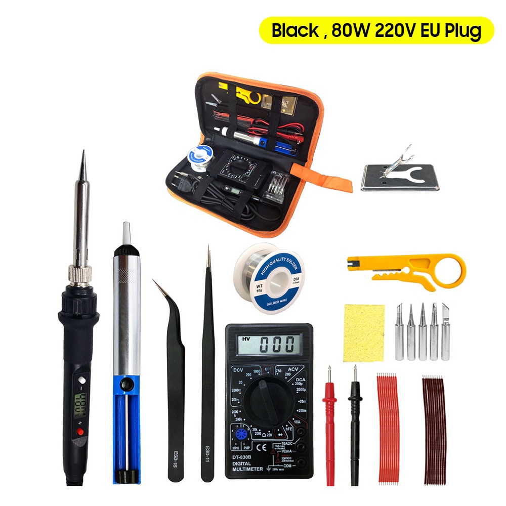 Docooler หัวแร้งบัดกรีไฟฟ้า 60W 80W พร้อมหน้าจอดิจิตอล Led 110V 220V | Shopee Thailand