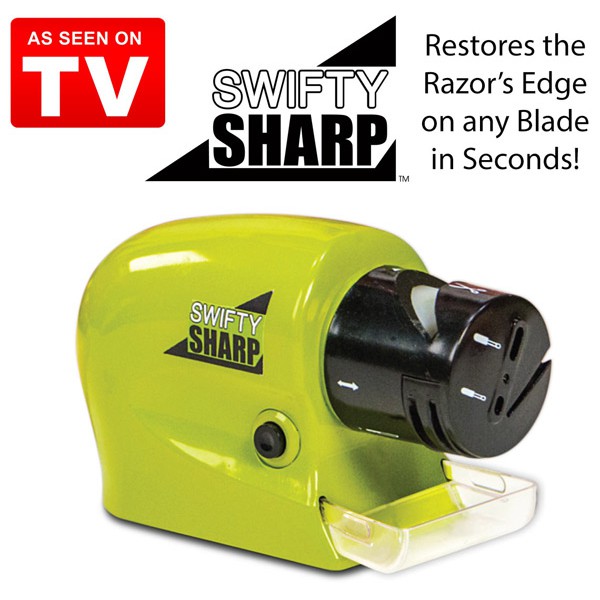 ที่ลับมีดไฟฟ้า เอนกประสงค์ ลับของมีคม/ลับกรรไกร ลับไขควง (สีเขียว) รุ่น SWIFTY SHARP ( เกรดดี ...