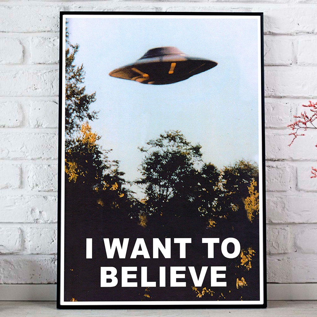 X Files " I WANT TO BELIEVE" POSTER ภาพหลังโต๊ะทำงาน FOX MULDER ขนาด ...