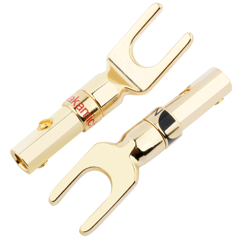 banana head U-shaped plug speaker wire terminal sound audio Y plug ...