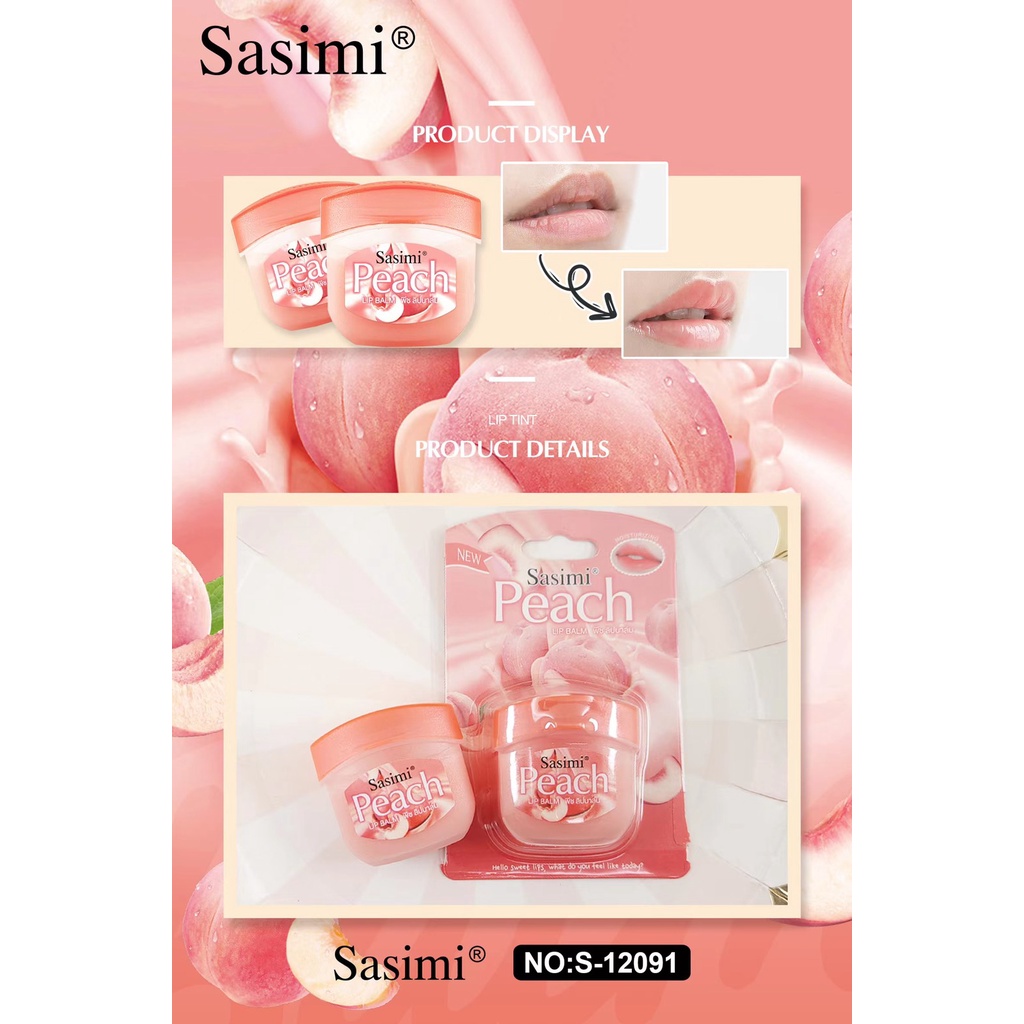 SASIMI LIP BALM ลิปบาล์มบำรุงริมฝีปาก ให้นุ่ม ชุ่มชื้น | Shopee Thailand