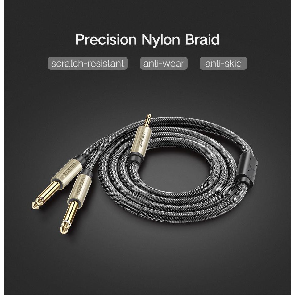 Ugreen (AV126) Jack 3.5mm TSR to Dual 6.35mm TS Adapter Audio Cable ...