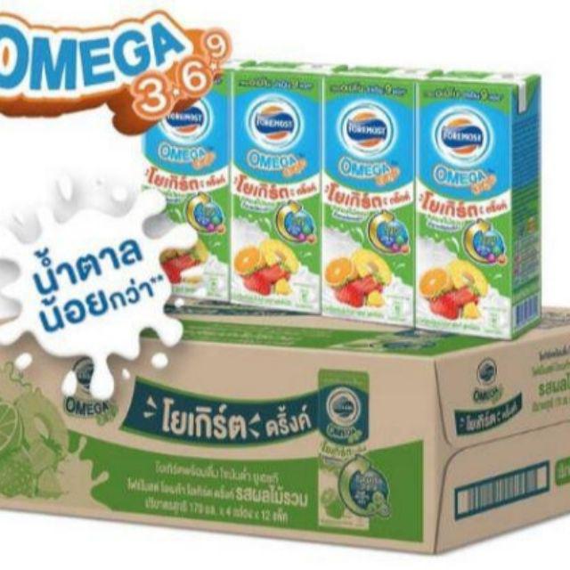 (ยกลัง) Foremost omega yogurt โฟรโมสต์ โอเมก้า นมเปรี้ยว โยเกิร์ตดร ...