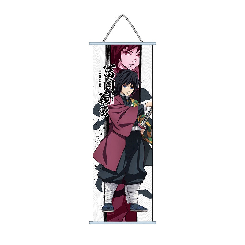 การ ์ ตูน Demon Slayer Scroll ผ ้ าใบแขวนผนังภาพวาดตกแต ่ งบ ้ าน Wall ...