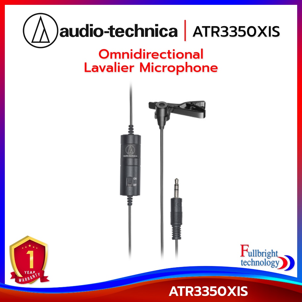 ไมโครโฟนหนีบปกเสื้อ Audio-Technica ATR3350XIS Omnidirectional Lavalier ... ไมโครโฟนหนีบปกเสื้อ Audio-Technica ATR3350XIS Omnidirectional Lavalier ...