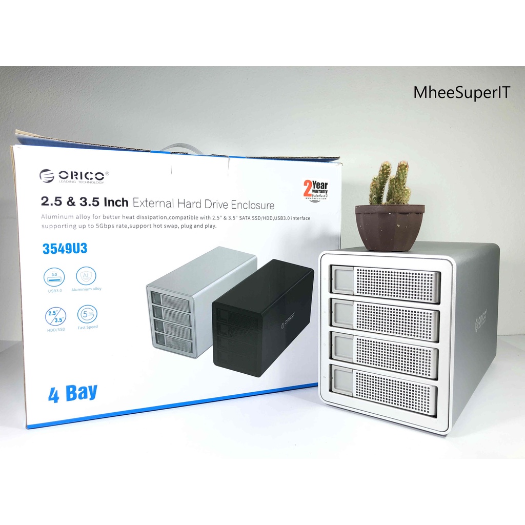 ORICO External Hard Drive Enclosure Silver SATA Serial Port USB3.0 3.5 ...