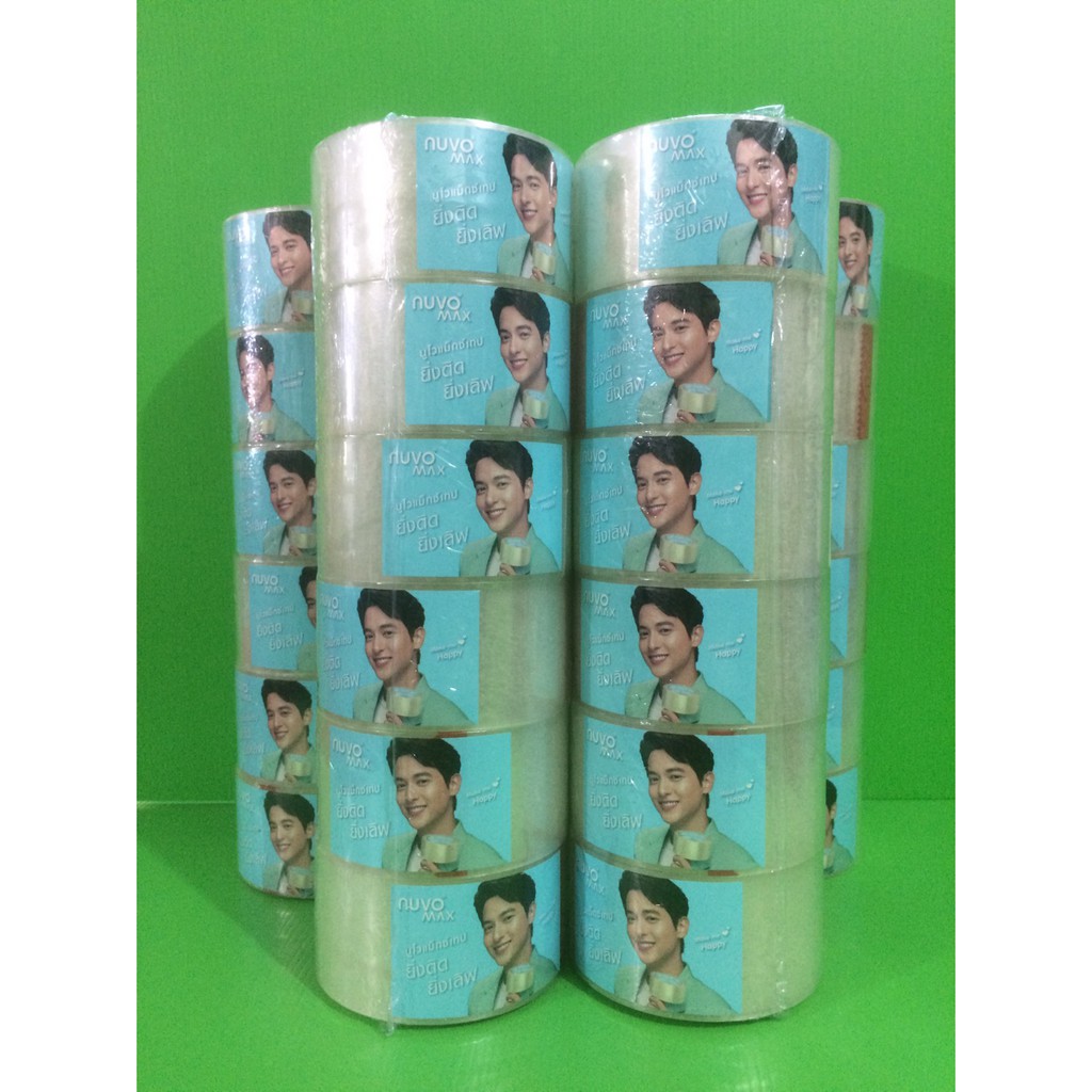 เทปใส OPP [NUVO] ขนาด 2 นิ้ว ขนาด 45y-100y (6ม้วน/แพ็ค) | Shopee Thailand