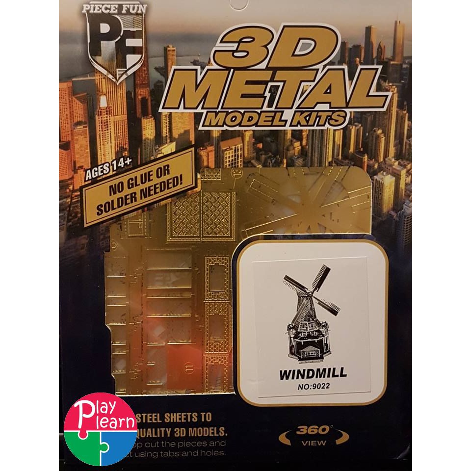 3d metal puzzle : Windmill(Gold Color) | Shopee Thailand
