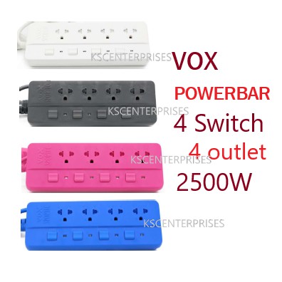 VOX Plug 4 Switch/ 4 outlet 2500W 3M. SPORTEC | Shopee Thailand