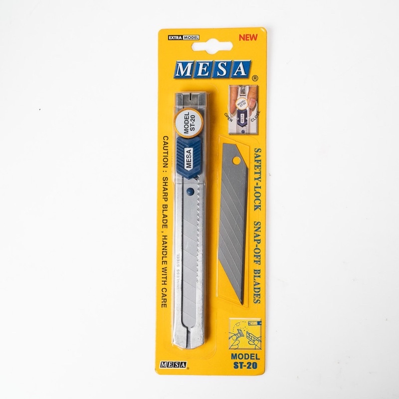 มีดคัตเตอร์ แถมใบมีด MESA เมซ่า AL-1/AL-2B/ST-20/ST-10/L-150/L-100 ใบ ...