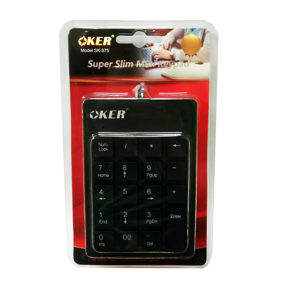 Keyboard OKER SK-975 คีย์บอร์ด แป้นตัวเลข Numberic Mini Keypad | Shopee ...