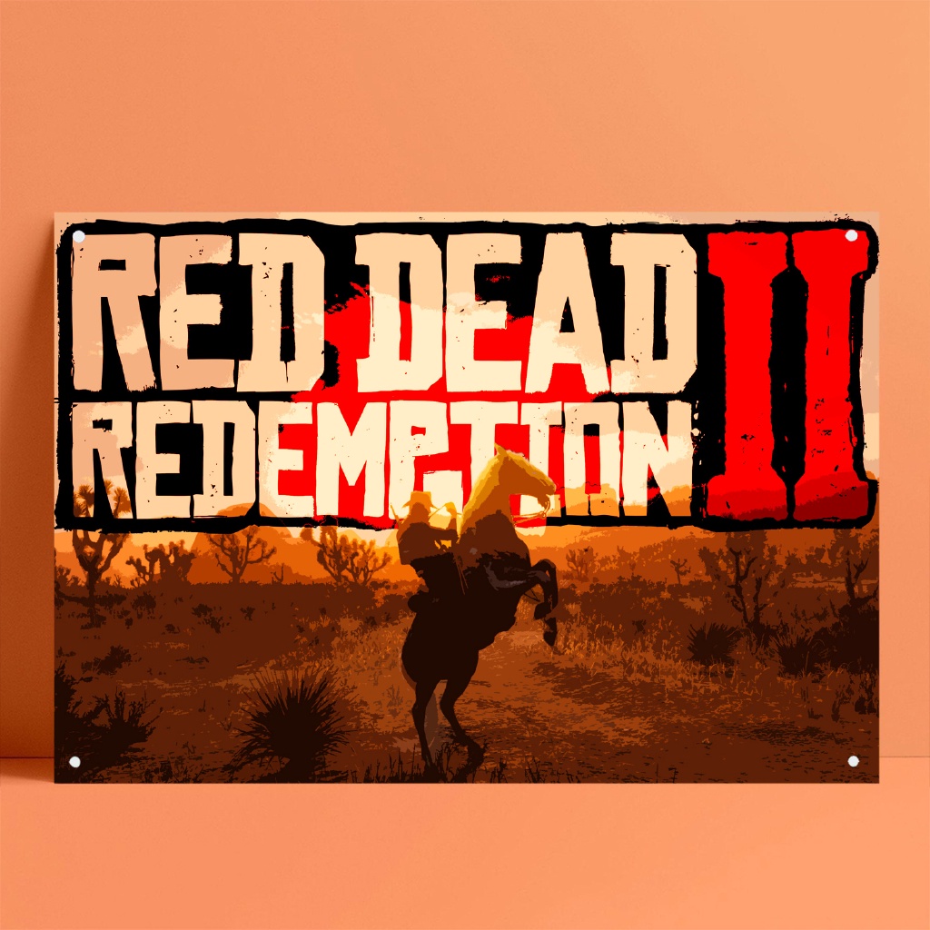 พร้อมสต็อก Red Dead Redemption Nintendo PC PSP Switch เกมโปสเตอร์ดีบุก ...
