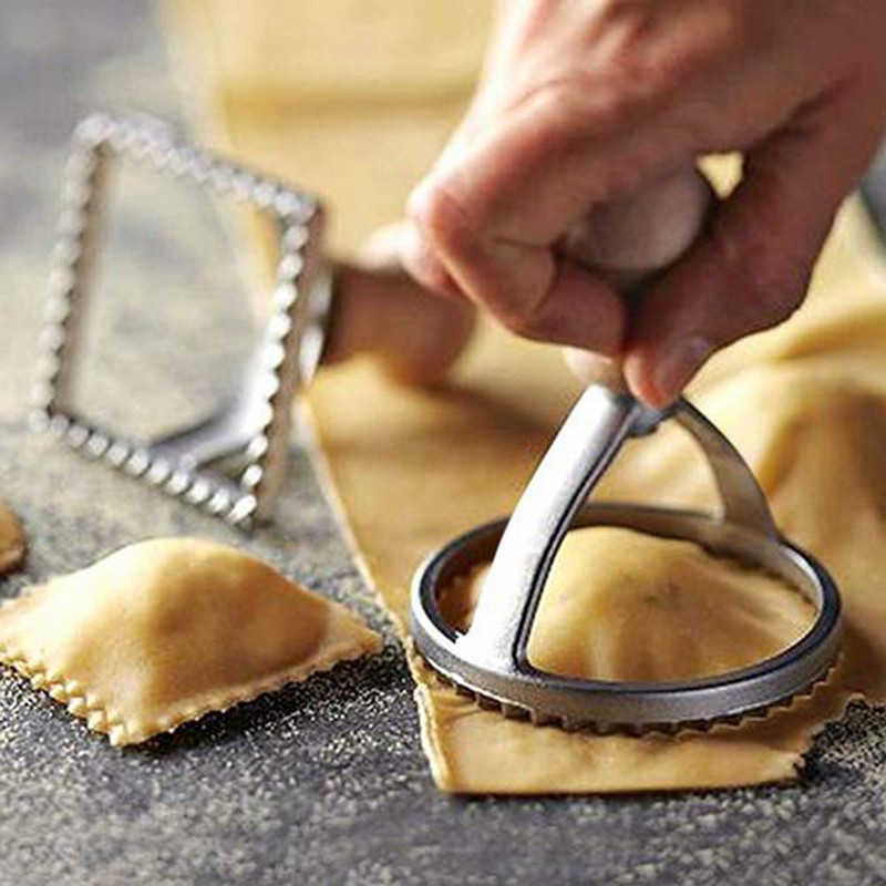 Ravioli Stamp Maker Cutter Roller Wheel Set, with Wooden Handle ...