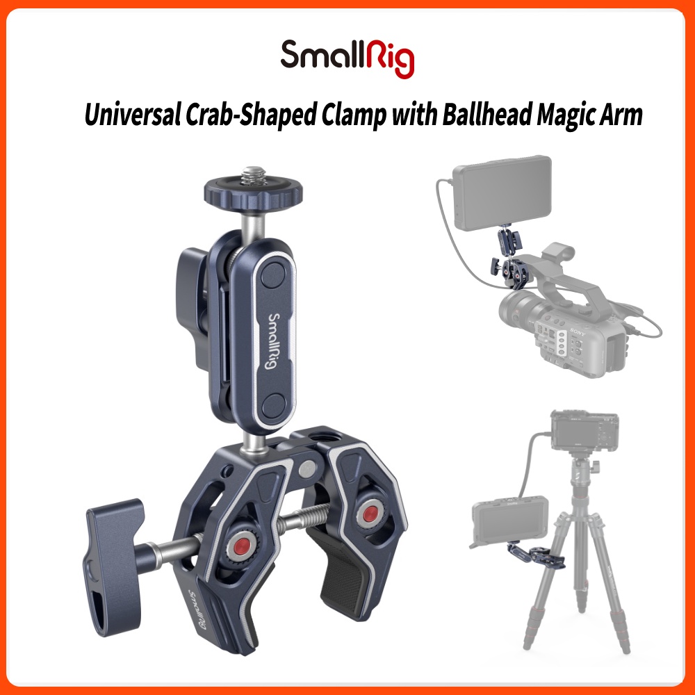 SmallRig Super Clamp Ballhead Magic Arm Camera Clamp, Crab-Shaped ...
