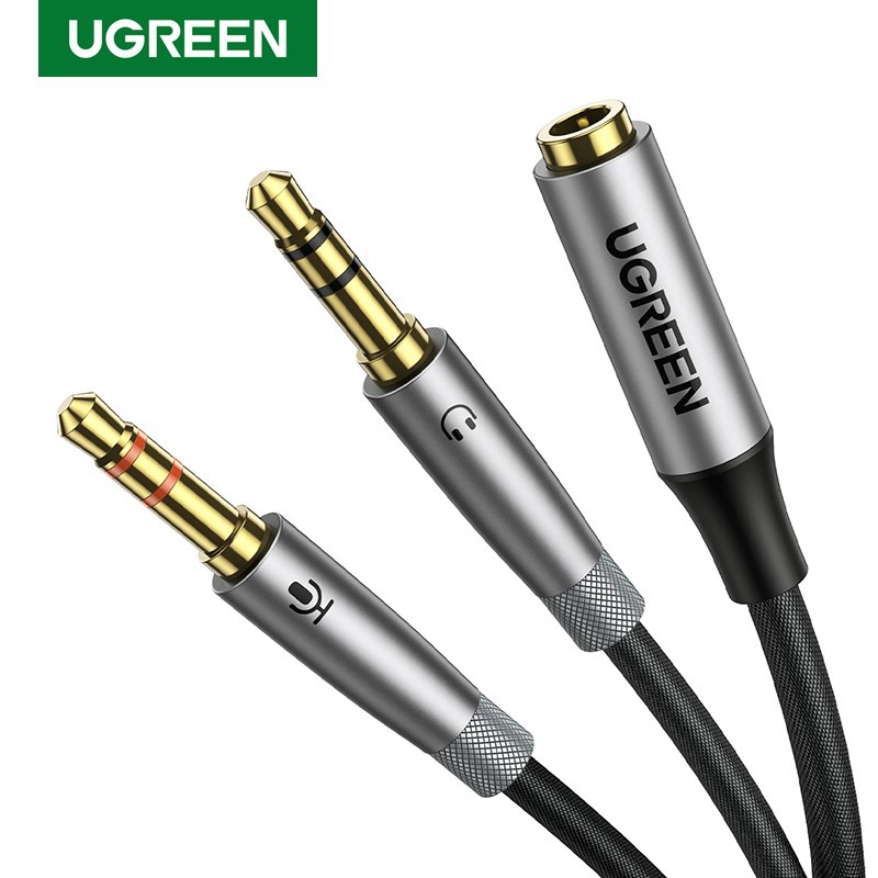 Ugreen Audio Splitter 3.5mm trrs to trs Mic headphone AUX Headset ...