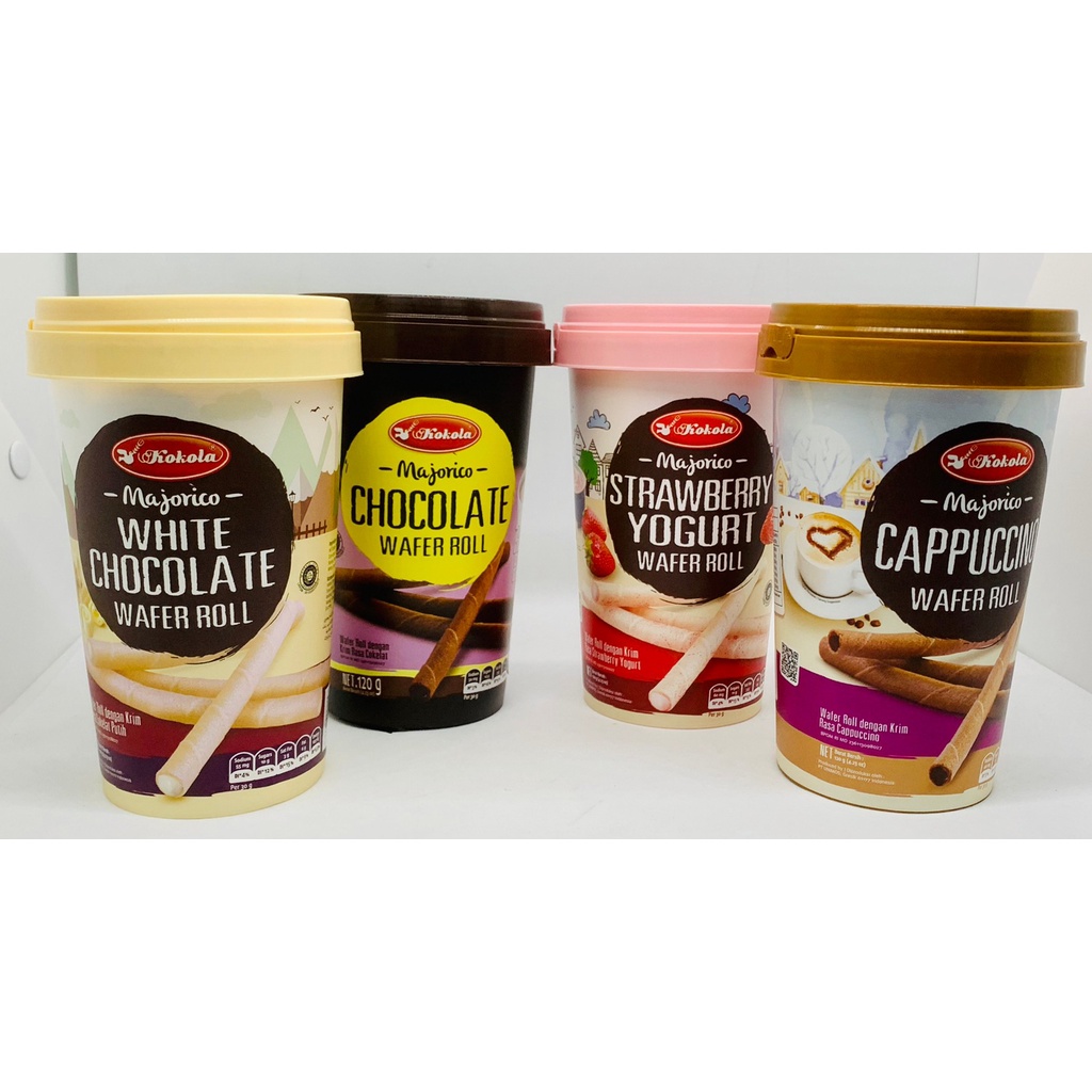 Majorico wafer roll เวเฟอร์โรลสอดไส้ 4 รสชาติ 120 กรัม | Shopee Thailand