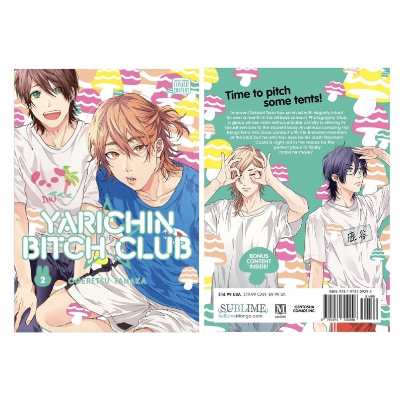 Yarichin Bitch Club [English Manga] (individual) Volume 1-4 (BL /Yaoi ...