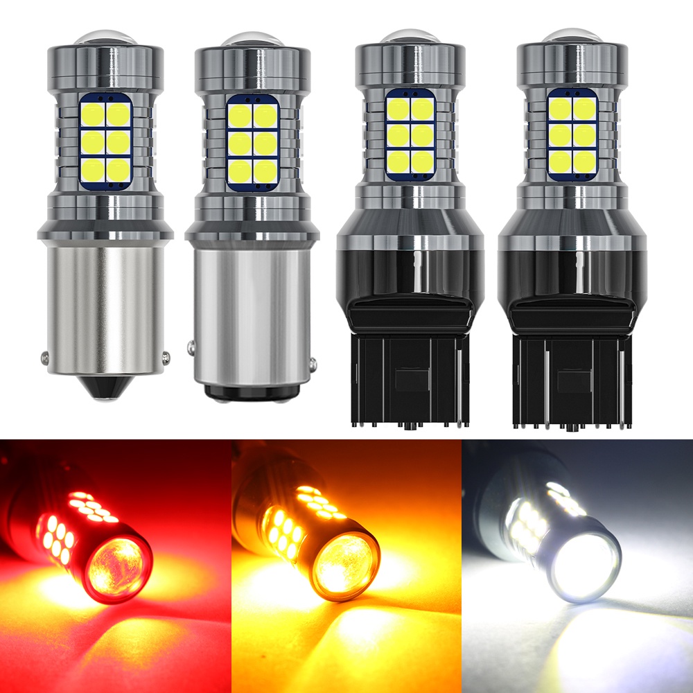 หลอดไฟเบรกรถยนต์ LED 7440 WY21W W21W 1156 BA15S P21W 1157 P21/5W BAY15D ...