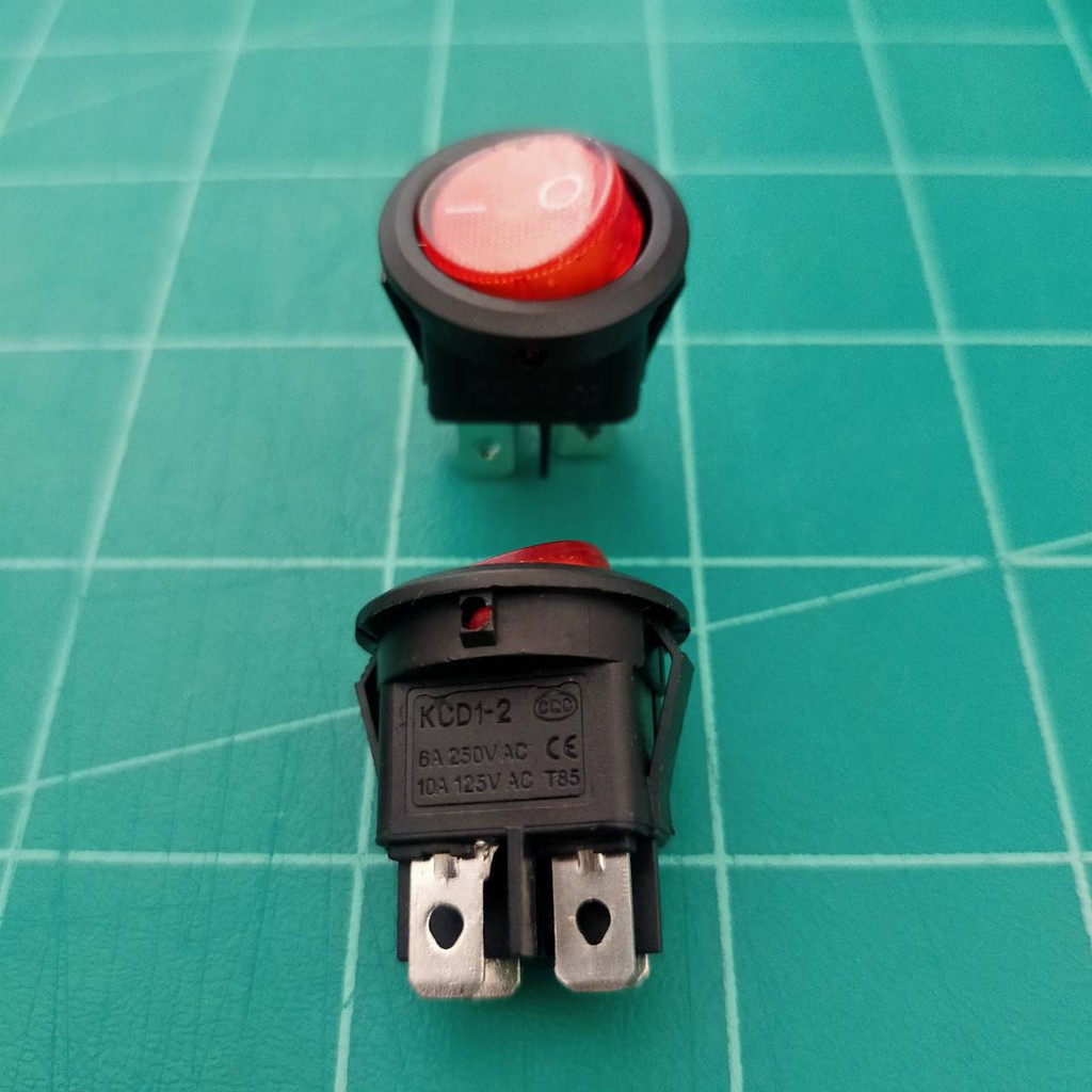 สวิทช์ กลม 20mm กระดก เปิด ปิด Switch 2 ขา 3 ขา 4 ขา 6A 250V #สวิทช์กลม ...