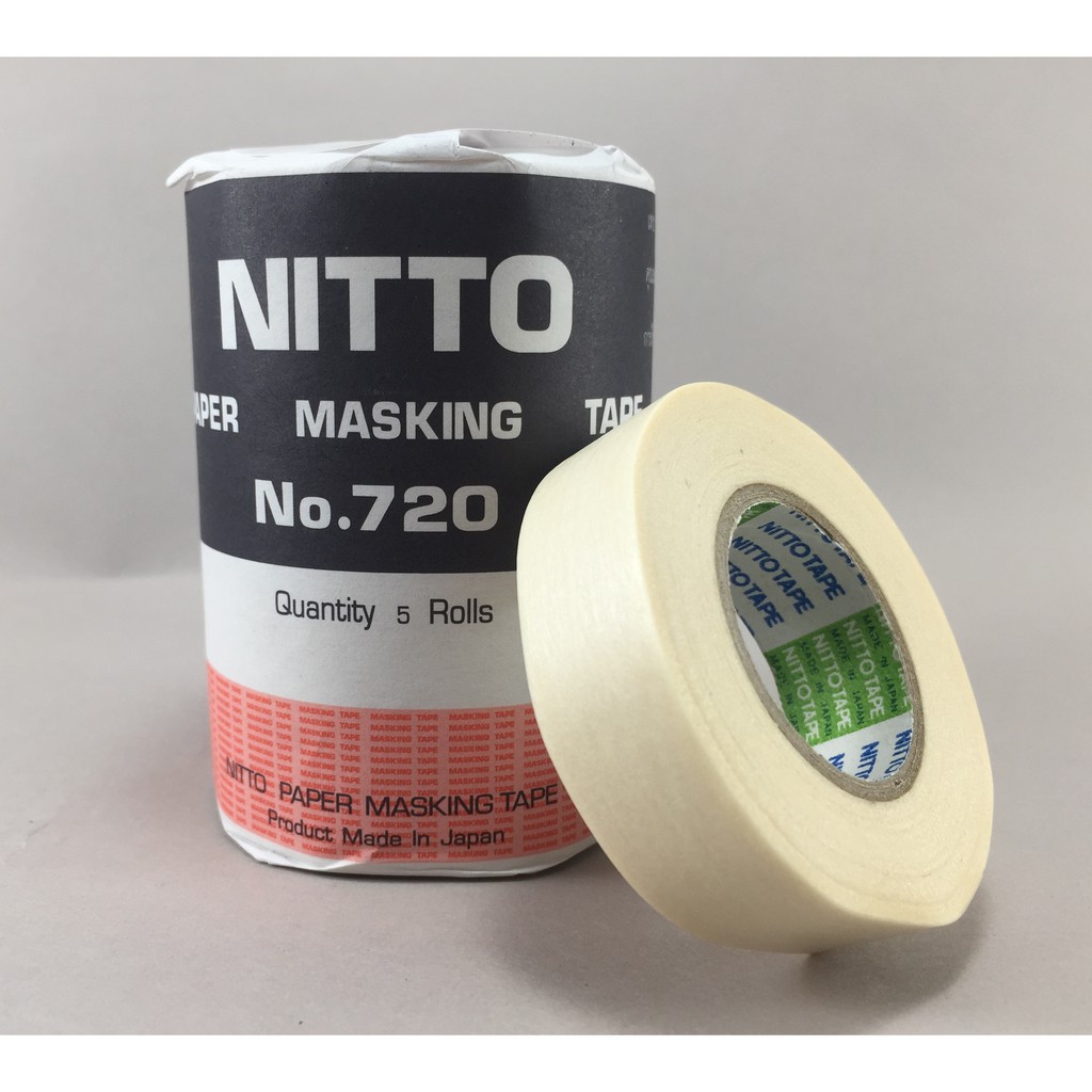 เทปกระดาษกาว No.720 NITTO PAPER MASKING TAPE pack5ม้วน | Shopee Thailand