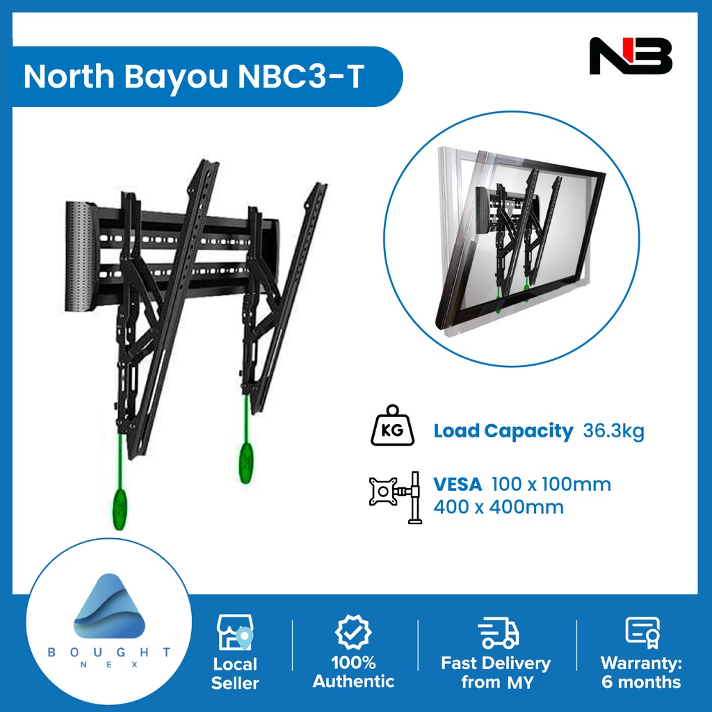 Nb North Bayou NBC3-T มุมเอียงแบบปรับได้ TV Wall Mount Slim & Stable ...