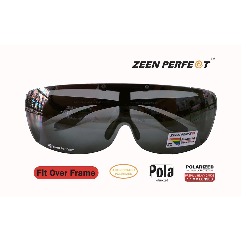 แว่นครอบแว่นตากรอบ TR90 ZEEN PERFECT POLARIZED LENS แบบเปิด/ปิดหน้า ...