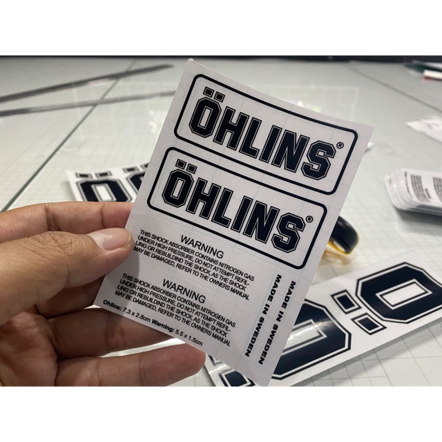 สติ๊กเกอร์ DECAL OHLINS OO SUSPENSION | Shopee Thailand