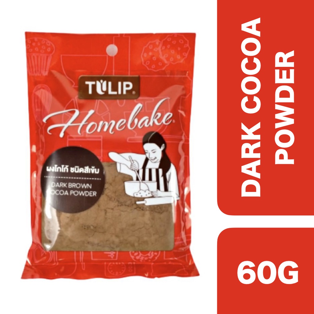 Tulip Homebake Dark Cocoa Powder 60g ++ ทิวลิป โฮมเบค ผงโกโก้สีเข้ม 60 ...