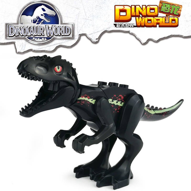 เลโก้ ตัวต่อ ไดโนเสาร์ ใช้งานร่วมกับ Lego Jurassic World Dilophosaurus Velociraptor toothless ...