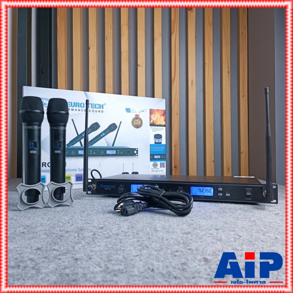 PROEUROTECH PRO111 ไมค์ลอยมือถือคู่UHF ไม่มีกระเป๋า ไมค์ลอยคู่ ไมค์คาราโอเกะ PRO EUROTECH PRO ...